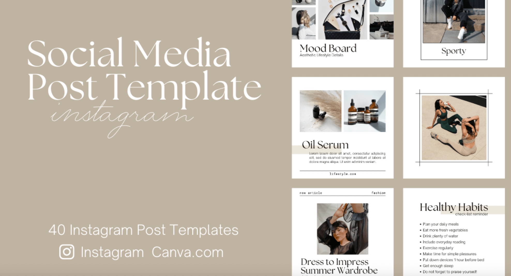 12 packs de templates gratuits pour votre compte Instagram