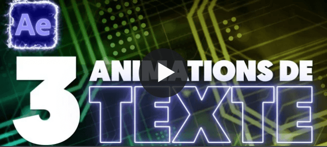 Animation de Texte pour Vidéos avec After Effects - Blog Tuto.com
