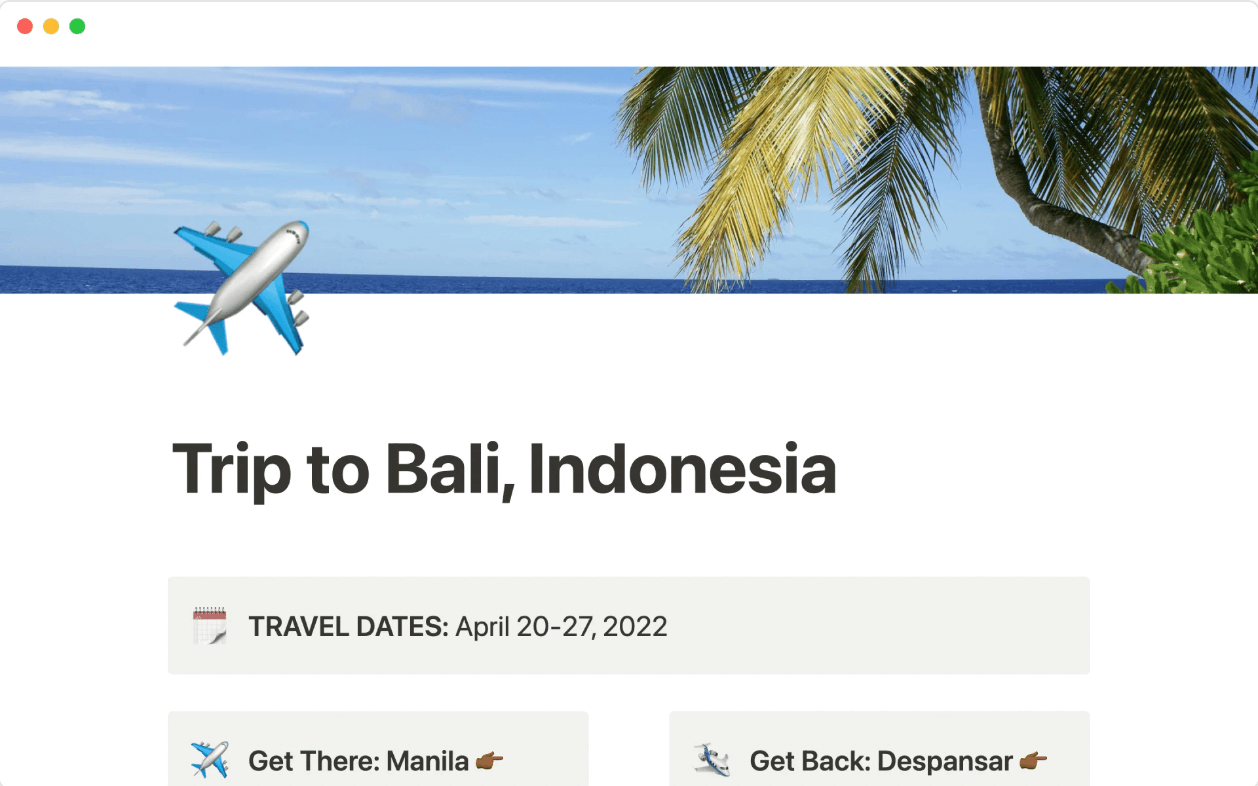 12 Templates Notion gratuits pour organiser vos voyages - Blog Tuto.com
