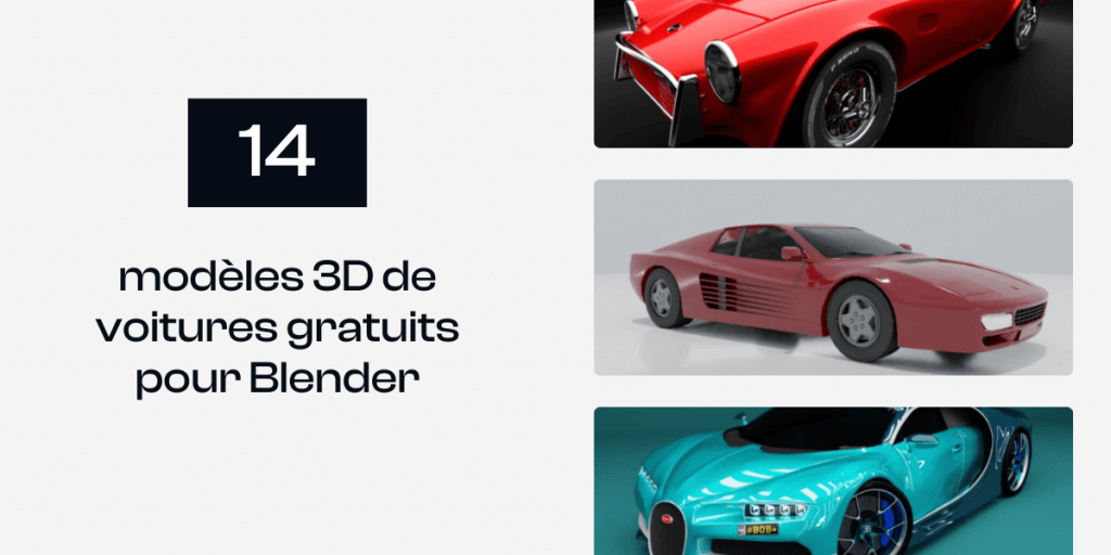14 modèles gratuits de voitures 3D pour Blender