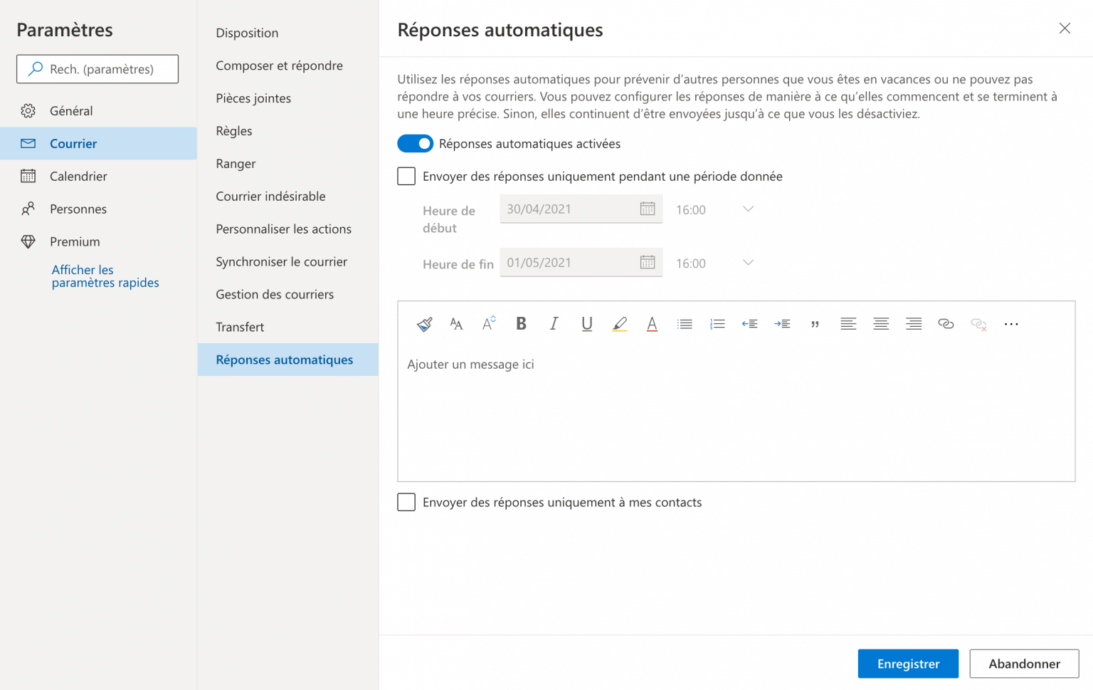 Comment mettre un message d'absence sur Outlook ? - Blog Tuto.com
