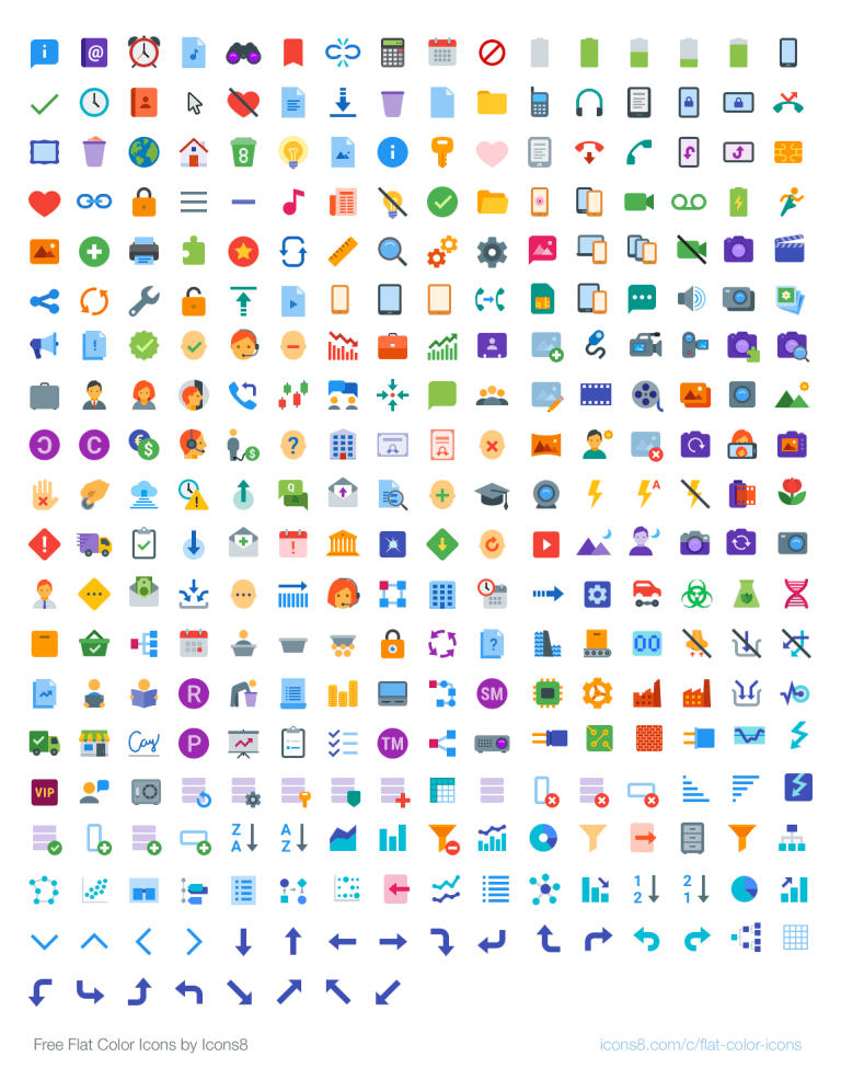 21 packs d'icônes flat design gratuits à télécharger - Blog Tuto.com