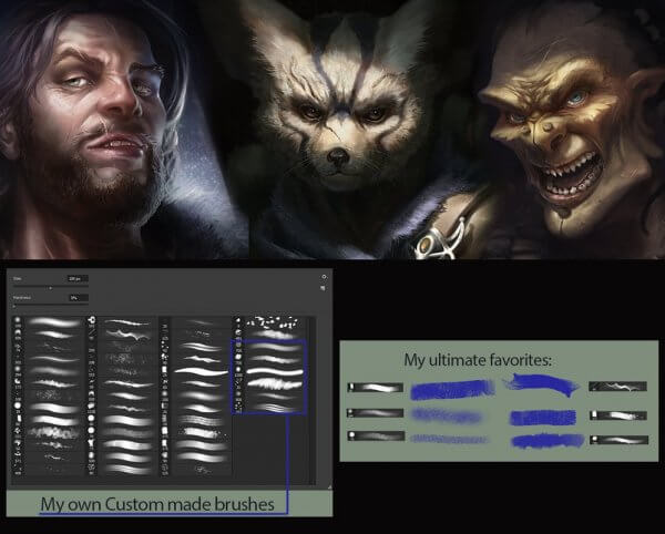 Digital Painting : 26 packs de brushes Photoshop gratuits au top