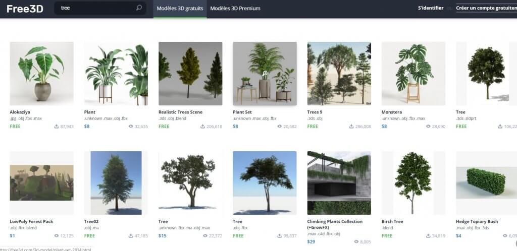 10 packs de modèles 3D gratuits d'arbres pour vos projets (+2 Bonus ...