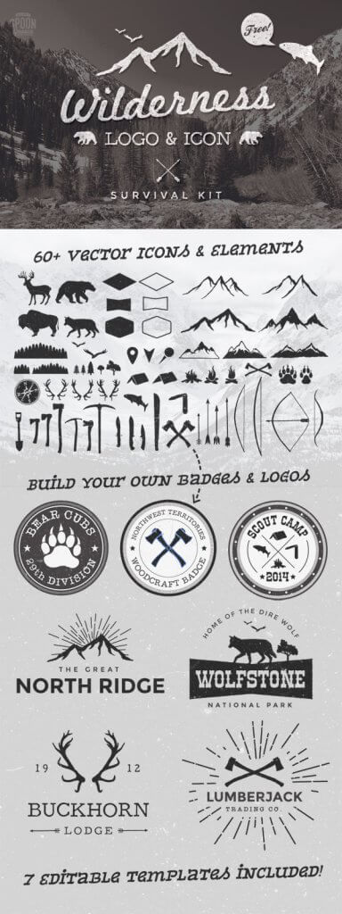 17 kits gratuits de création de logos élégants et simples à utiliser