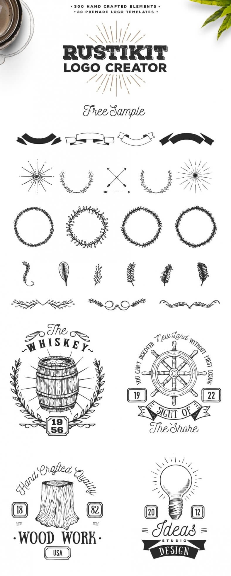 17 kits gratuits de création de logos élégants et simples à utiliser